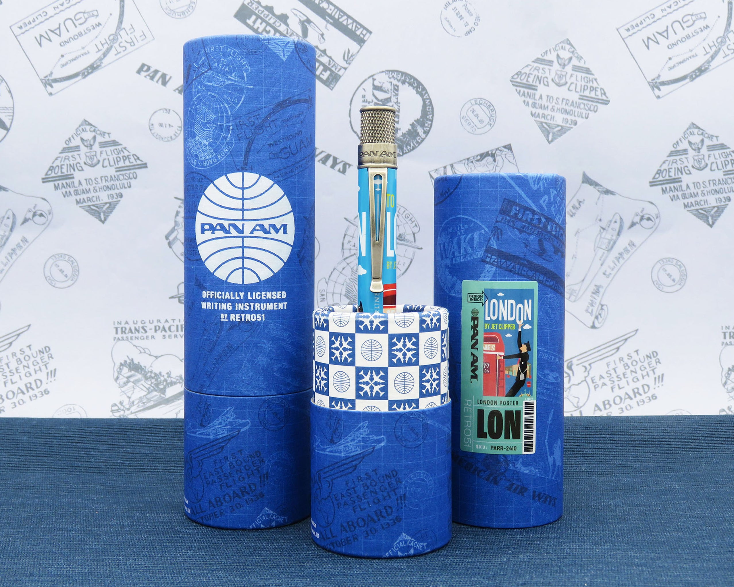 Pan Am London Poster Rollerball: Vintage Travel Style