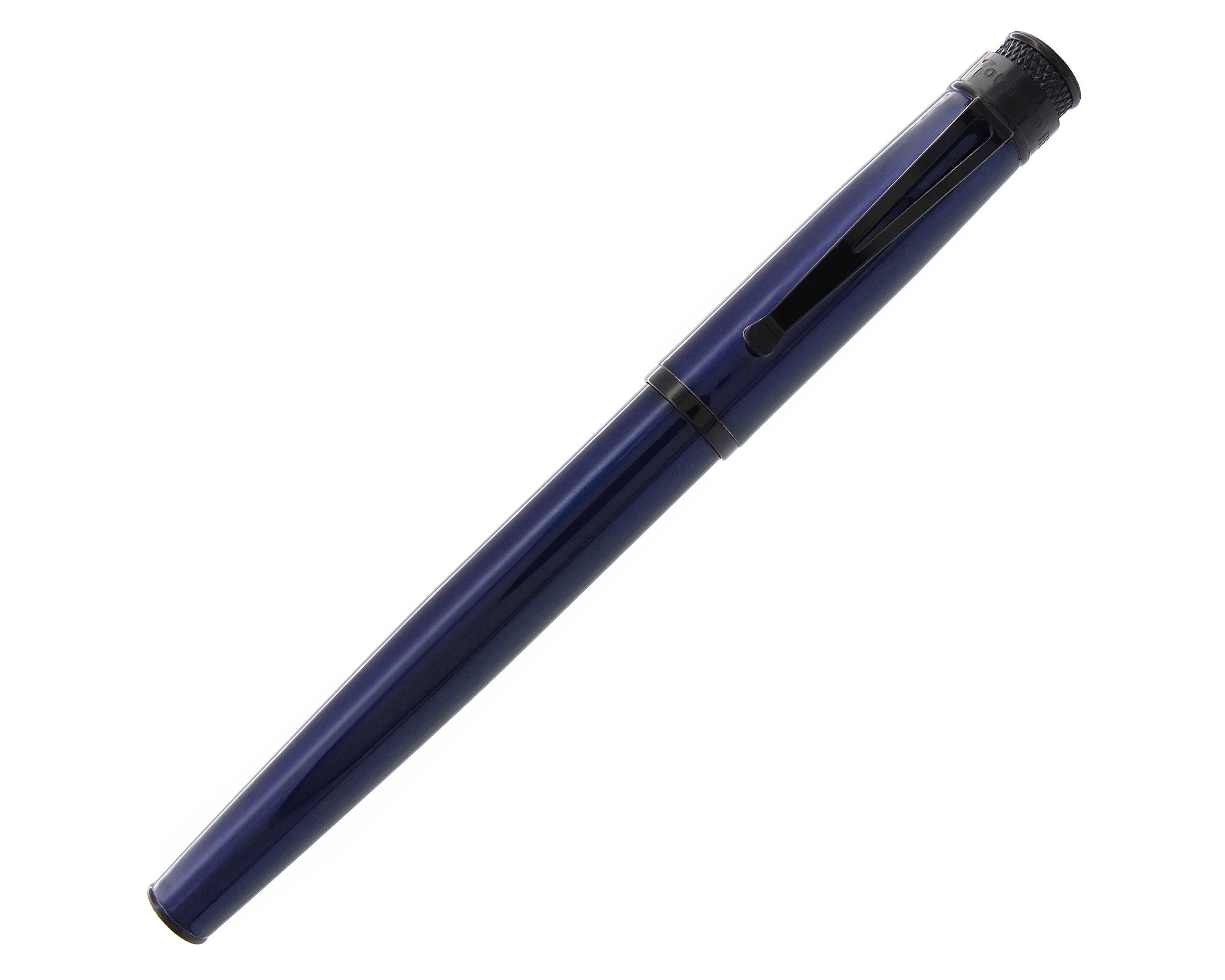 Tornado Stealth Blue-Black Fountain Pen – Elegant Design
