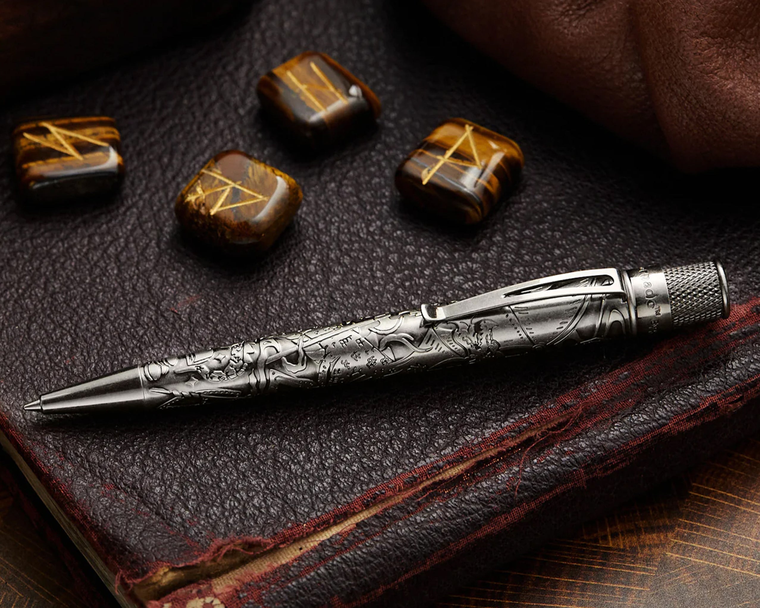 Goulet Pens Fire & Dice Rollerball - RPG Inspired Pen