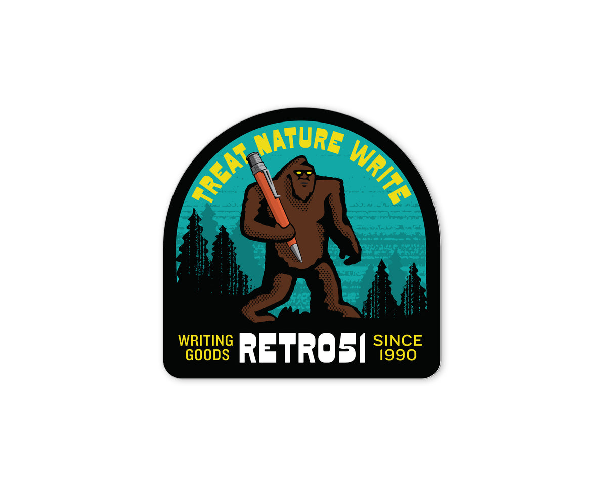 'Treat Nature Write' Sticker