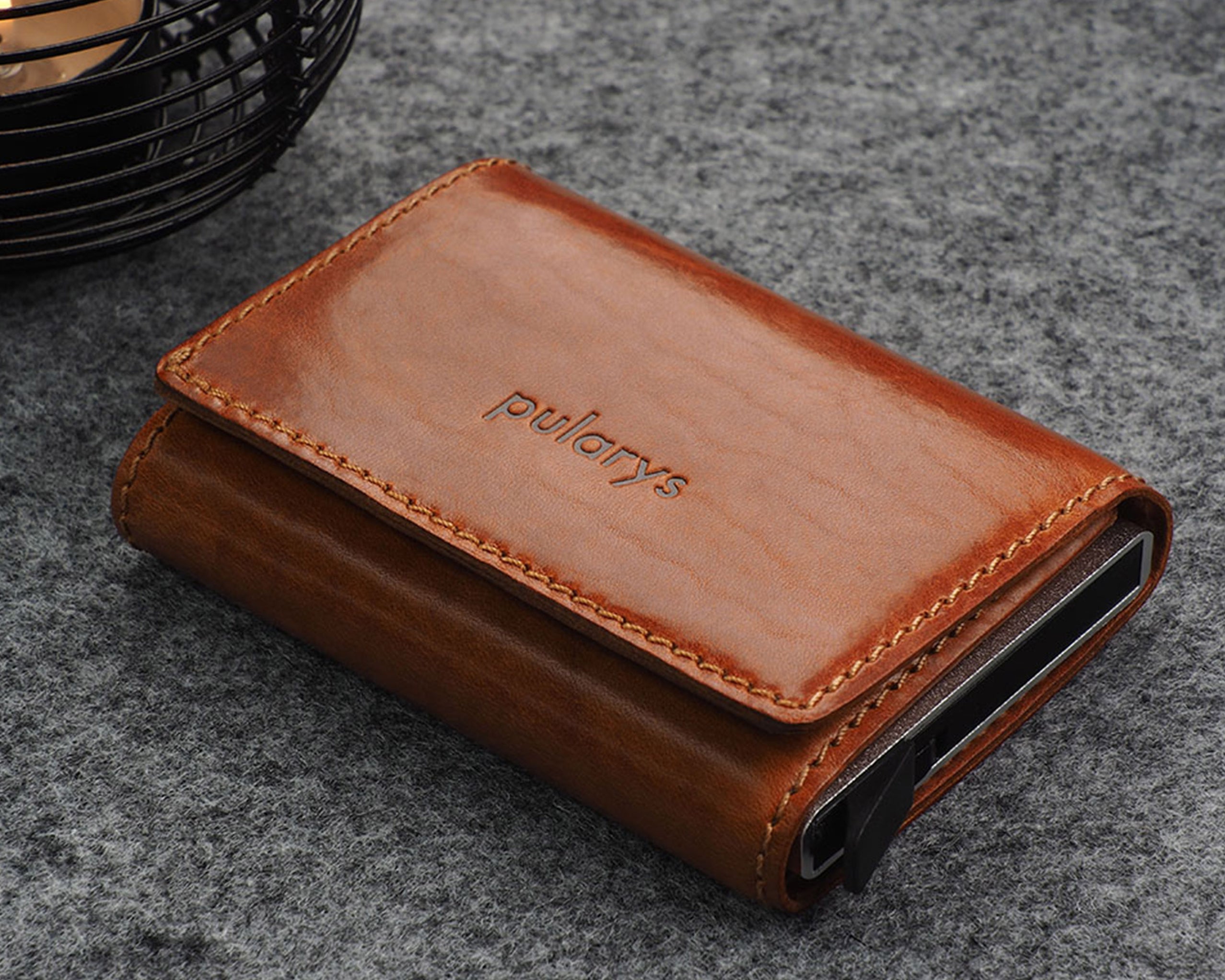 Pularys Colorado Cognac RFID Wallet: Sleek & Secure